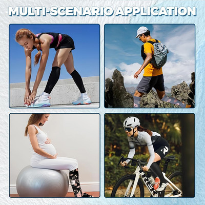 Flintronic 6 Pairs Compression Socks for Women & Men, 15-20 Mmhg Travel ...