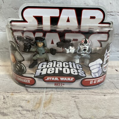 Star Wars Galactic Heroes AT-AT Commander & Driver Hasbro Figure Set ...