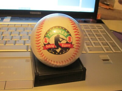 RARE "IRONMEN" BASEBALL FEATURING LOU GEHRIG & CAL RIPKEN JR - IN ...