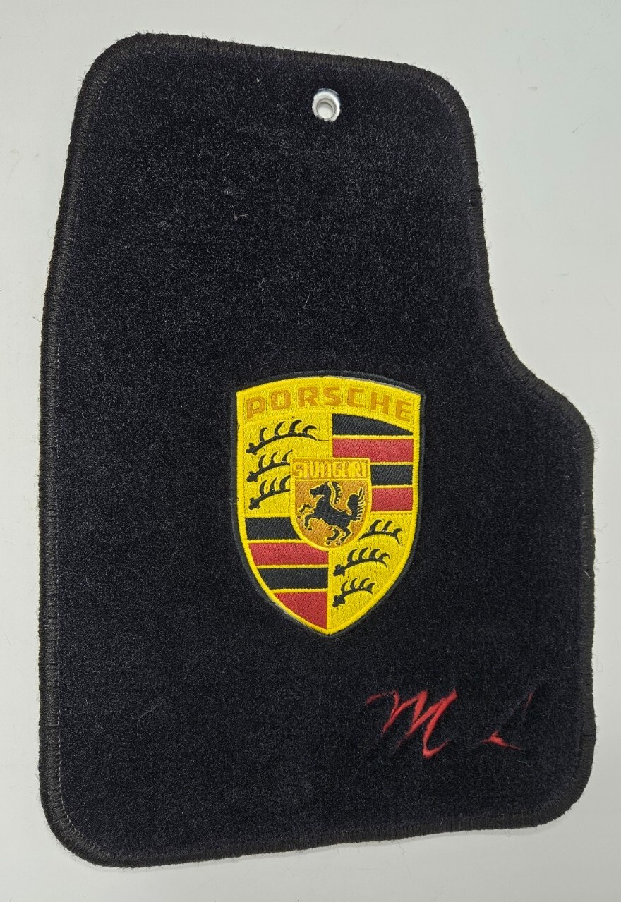 Porsche Embroidered Floor Mat Monogrammed Small Display Piece RARE Man ...