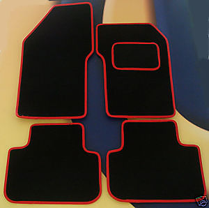 TOYOTA RAV 4 2012 - 2017 BLACK WITH RED TRIM CARPET CAR MATS SET OF 4 ...