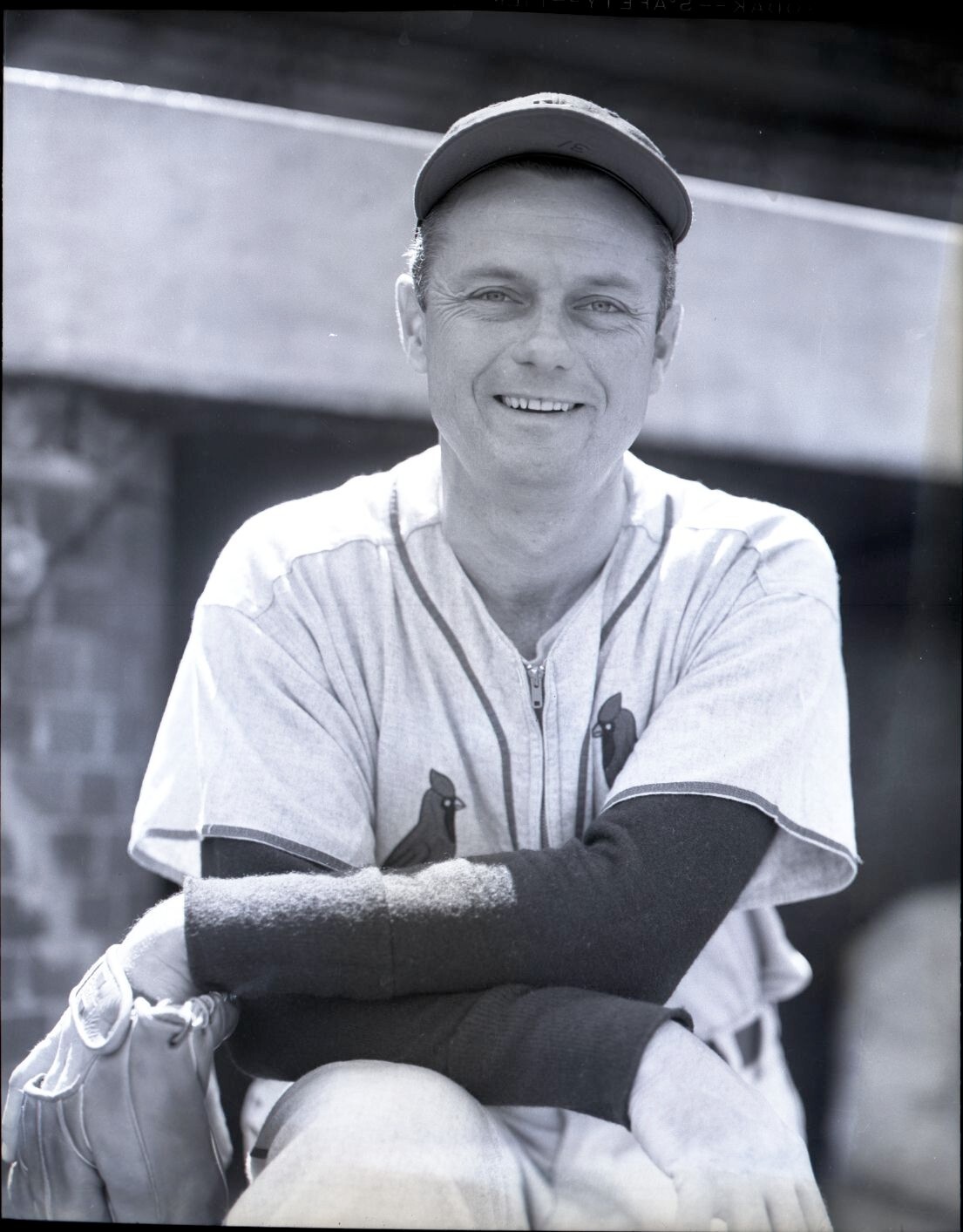 LD21-14 1955 MLB St. Louis Cardinals Al Gettel ORIG 4x5 Burke/Brace B&W ...