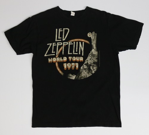 Led Zeppelin World Tour 1971 Men's Black T-Shirt Size (M) Medium | eBay