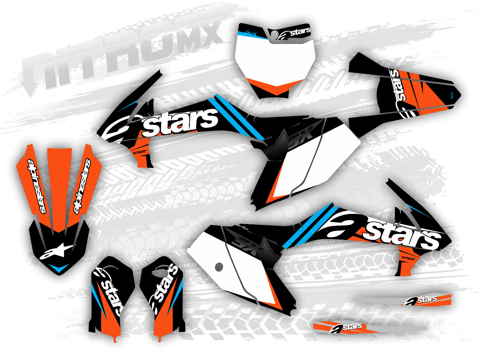 NitroMX Graphics Kit for KTM SX 65 SX65 2016 2017 2018 2019 2020 2021 ...