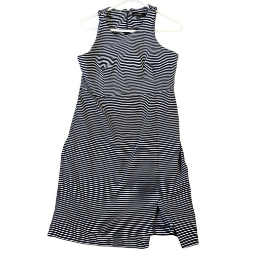 Banana Republic Halter Sheath Dress Women's 10 Striped Nautical Coastal ...