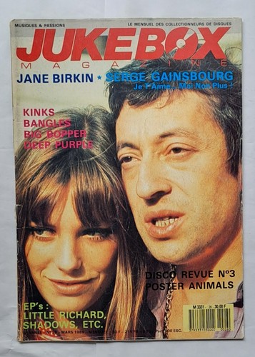 SERGE GAINSBOURG Jane BIRKIN The DEEP PURPLE Jukebox Magazine N°26 03/ ...