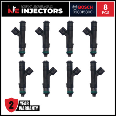 Set Of 8 OEM Bosch 0280158001 Fuel Injectors for Ford 04-09 E150 E250 5 ...