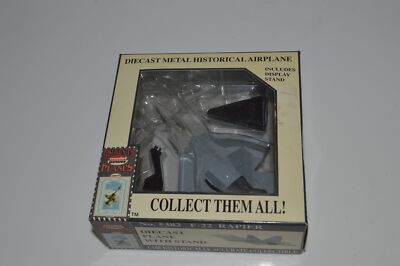 *RB*Postage Stamp F-22 Raptor USAF Jet 1:100 Diecast Model Airplane ...