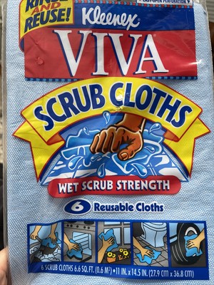 Kleenex VIVA 6-Pack Scrub Cloths Reusable 11" x 14.5 " NEW Dead STOCK ...