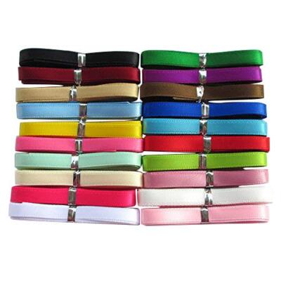 20 Yards 1/4" Satin Ribbon Assorted Colors Bulk Lot for Crafts DIY ...