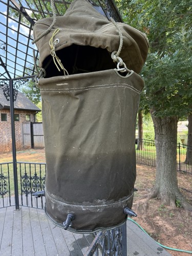 USGI Water Canvas Lyster Hanging Bag 36 Gallon. Military Surplus Camp ...