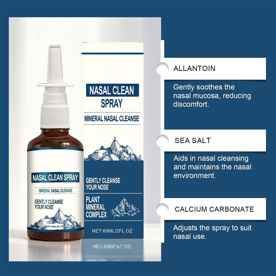 Nasal Clean Spray, Mineral Nasal Cleanse, Naturally Cleanse Your Nasal ...