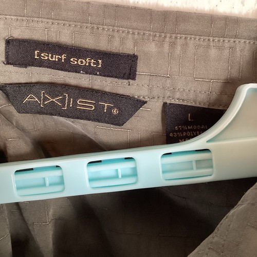 Axist Mens Button Up Shirt Sz L Large Short Sleeve Surf Soft Excellent ...