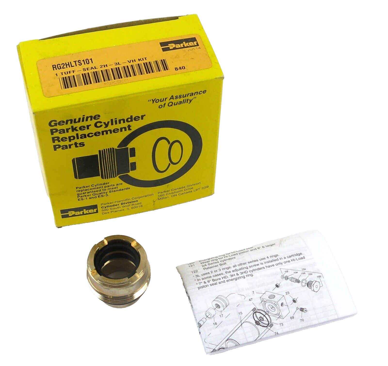 Parker RG2HLTS101 1" Buna Rod Gland Cartridge Kit for sale online | eBay