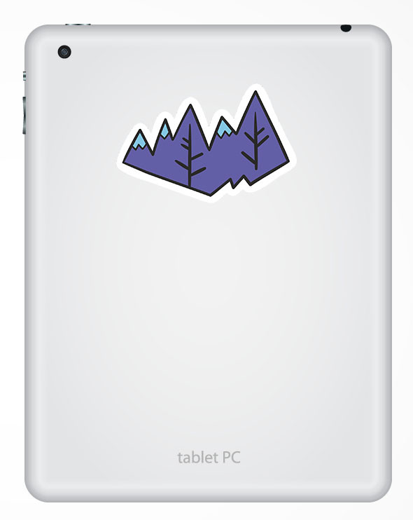 2 x 10cm Cool Mountain Ski Snowboard Vinyl Stickers - Sticker Laptop ...