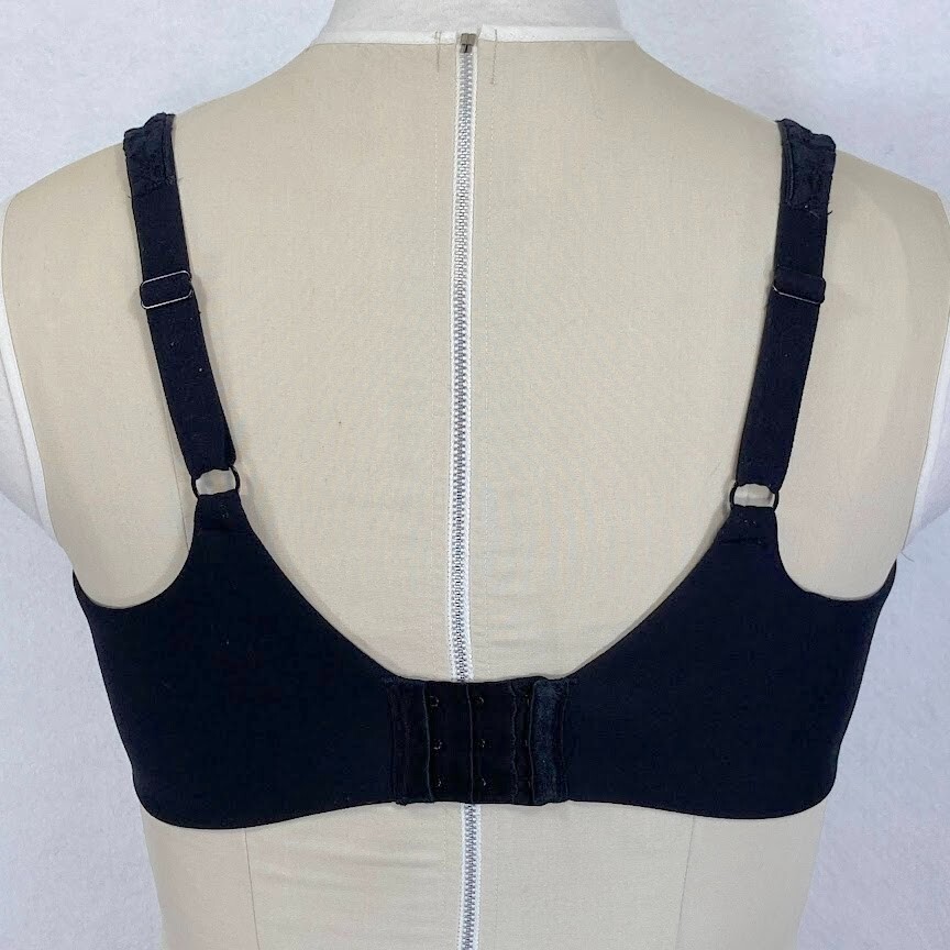 Olga Black Lace Underwire Sheer Leaves Minimizer Bra … - Gem