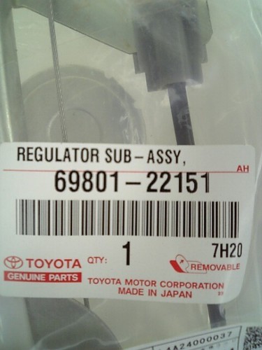 Genuine TOYOTA MARK2 CHASER JZX90 GX90 Right Front Window Regulator ...