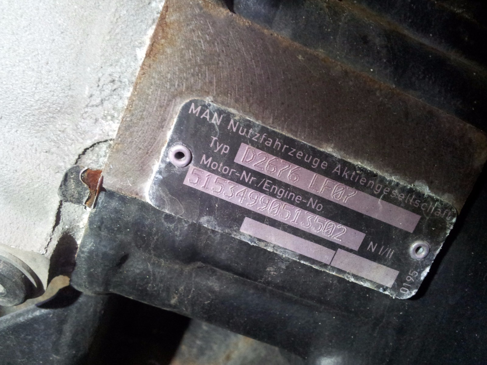 MAN TGX, EURO5, 480PS, engine D2676LF07, 353KW, engine, naked (empty ...