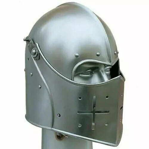 18 Gauge SCA Medieval Knight Tournament Close Armor Helmet Replica ...