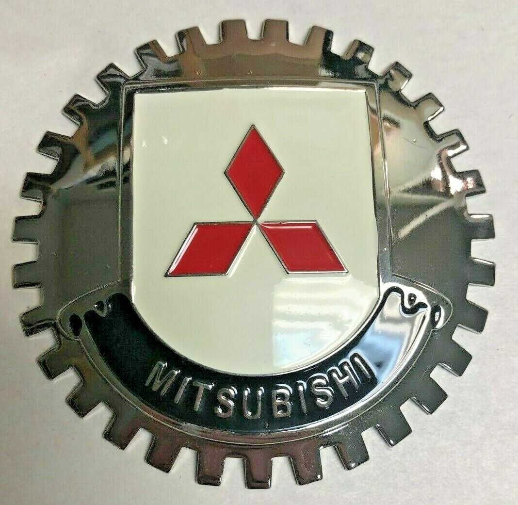 NEW Indoor/Outdoor Mitsubishi Badge/Emblem- Adhesive Backed- Chromed ...