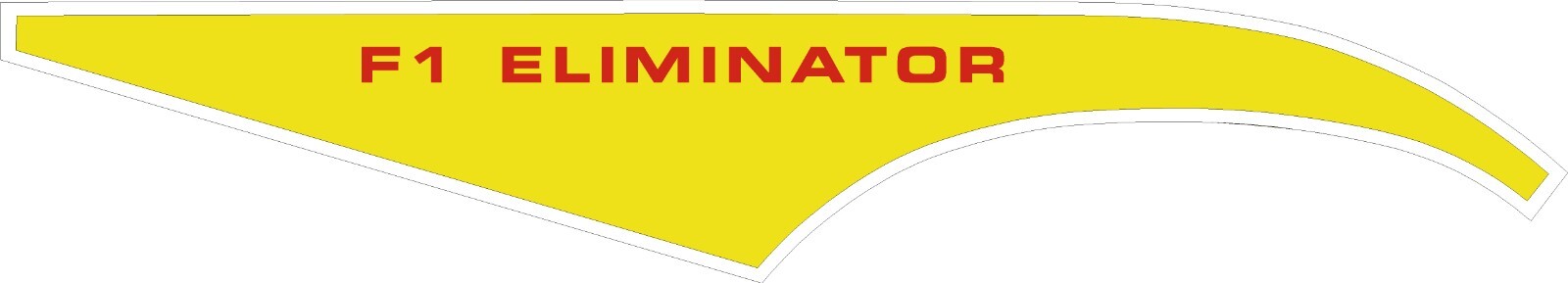 Murray F1 Eliminator chain guard decal Red on Yellow | eBay
