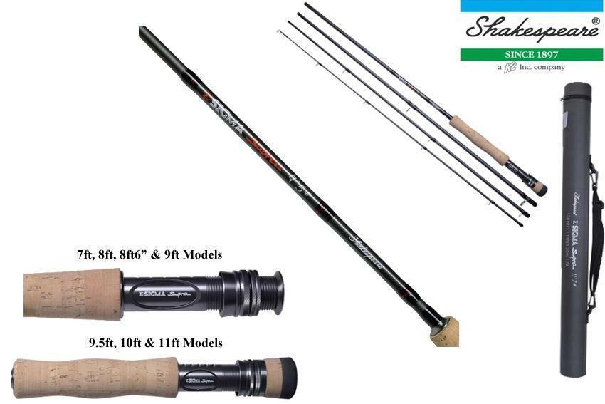 Shakespeare Sigma Supra Fly Rod*10 Models*Trout Salmon Pike Fly Rod ...