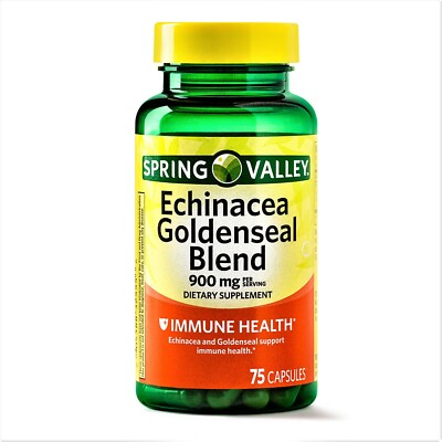 Spring Valley Echinacea Goldenseal Blend 900 mg 75 Capsules | eBay