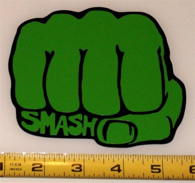 Smash Fist! High Quality, High Gloss 4.8" x 4.5" Vinyl Decal! | eBay