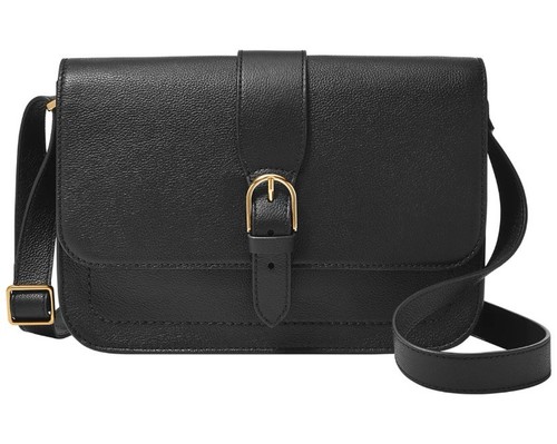 Fossil Large Zoey Leather Crossbody Bag Flap Closure Career Casual ...