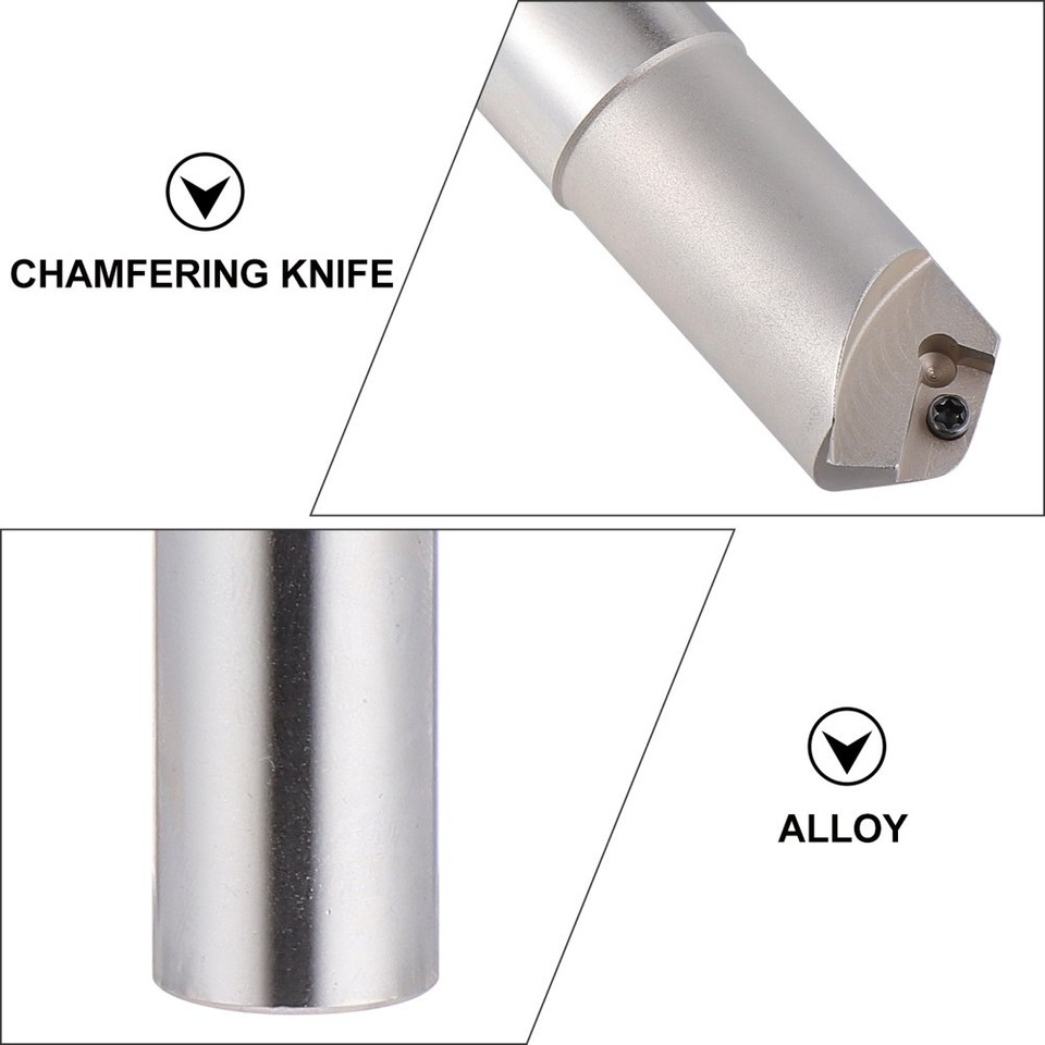 90 Degree Inserts Arbor Accessory Chamfer Tool Carbide Degrees End ...