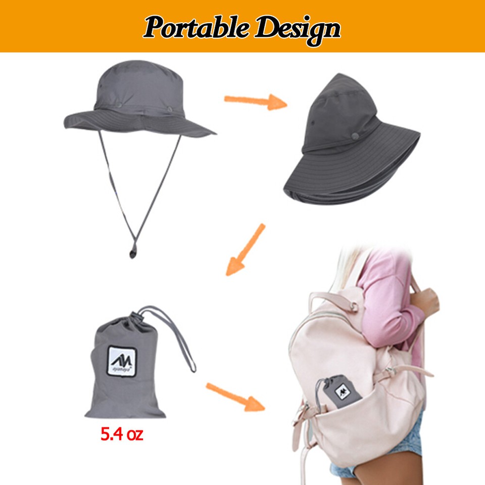 Mosquito Head Net Sun Hat Hidden Mesh Neck Flap Cover Fishing Hiking ...