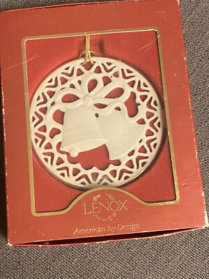 Vintage Lennox Christmas Ornament Jingle Bells White Porcelain | eBay