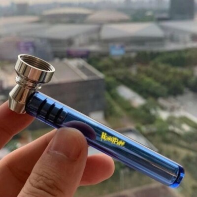 Glass and metal bowl smoking hand Pipe Mini Hookah Shisha Tobacco herb ...