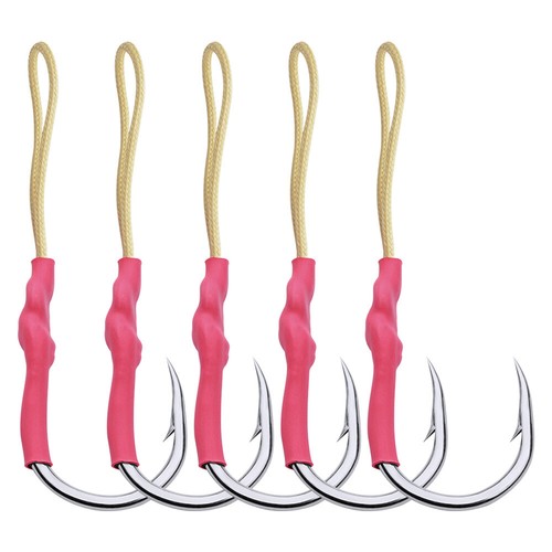 5pcs Sea Fishing Stainless Steel Hook Barb Anchor Hooks Luya Seawater ...