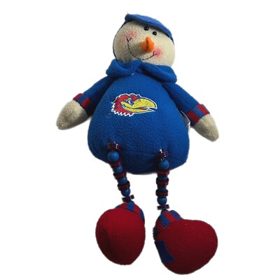 Kansas Jayhawks Blue Soft Sitting Plush Snowman with Buttons/Ball ...