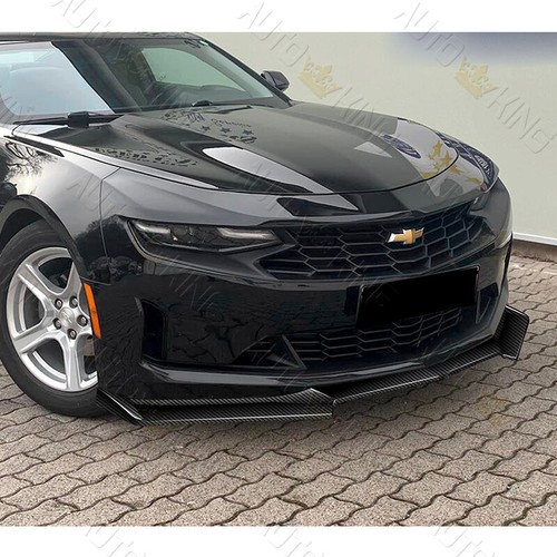 FIT 16-22 CHEVY CAMARO LT LS SS CARBON FIBER FRONT BUMPER LIP SPOILER ...