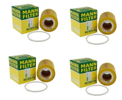 OEM Mann Set of 4 Engine Oil Filters For Land Rover LR2 Volvo S60 V60 ...