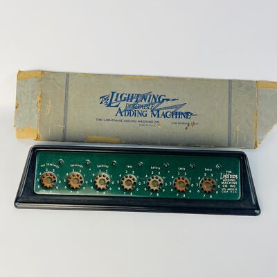 Cash Register, Adding Machines - Vintage Lightning Adding Machine