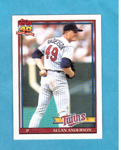 1991 Topps Baseball Card #223 Allan Anderson Twins | eBay