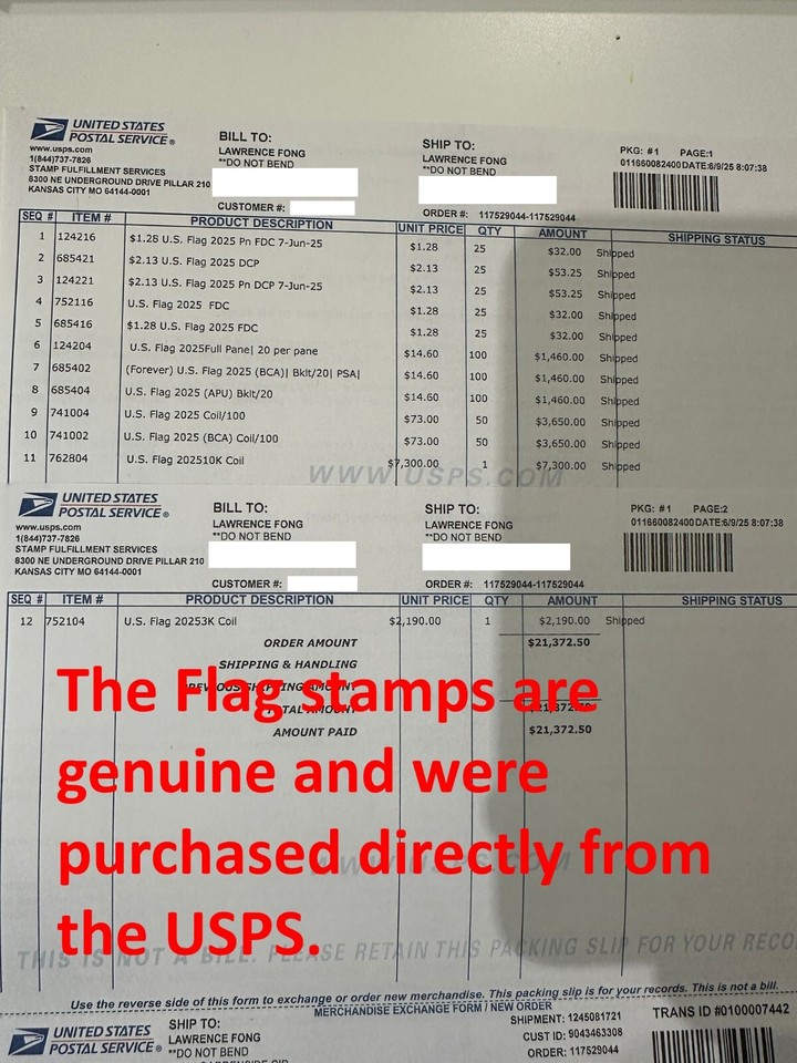 US Flag F coil strip 5 (from BCA small coil) MNH 2025 | eBay