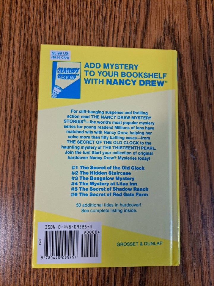 Nancy Drew Mystery Stories The Ghost Of Blackwood Hall 25 Hardcover ...