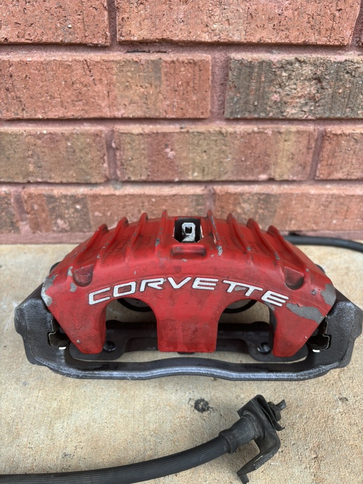 97-04 Corvette C5 Calipers Set Front, Rear Brake Calipers Bracket Red ...