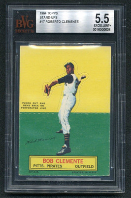 Roberto Clemente 1964 Topps Stand Up BVG 5.5 Baseball Card Vintage ...