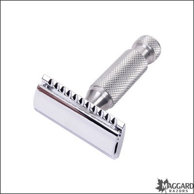 Maggard Razors MRT Stainless Travel Handle Safety Razor with Chrome ...