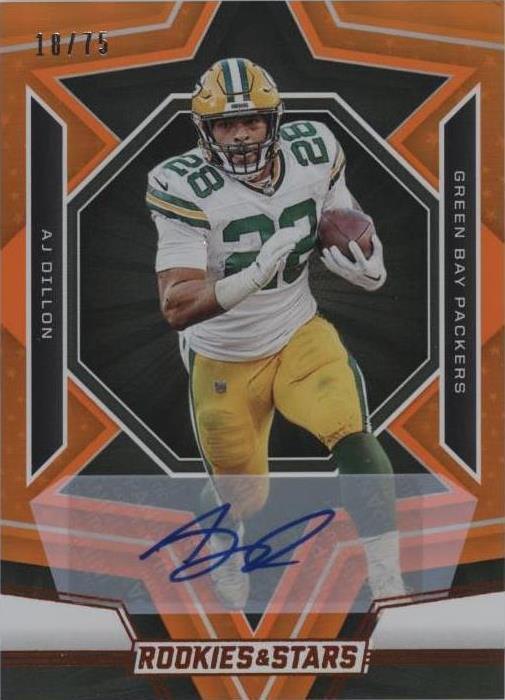 2023 Panini Rookies & Stars - AJ Dillon #36 Orange Signatures /75 (AU ...