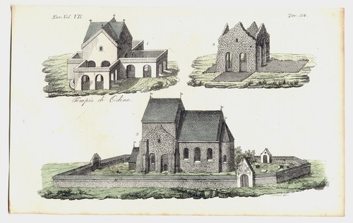 SWEDEN, TEMPLE OF ODIN -ORIGINAL ENGRAVING 1830 Sheet cm.22x14 | eBay UK