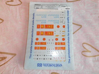 Microscale HO Decals 20' JOHNSON LINE 20' & 40' YM LINE Containers 87 ...