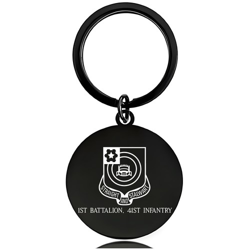 US Army Unit Crest of the 41st Infantry Regiment Gift Keychain for Men ...
