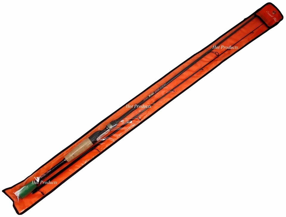 COLLAPSIBLE 2PC Carrot Stix SPINNING 7' MEDIUM LIGHT Wild Black Fishing ...