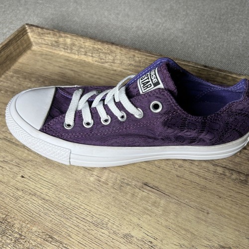 SINGLE SHOE Converse Purple Jacquard Shoe LEFT FOOT Womens Size 7 ...